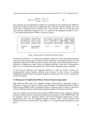 HISTOGRAM OF NEIGHBORHOOD TRIPARTITE AUTHENTICATION WITH FINGERPRINT-BASED BIOMETRICS FOR IOT ...