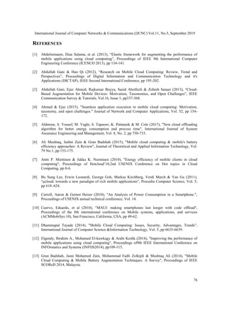 ENERGY EFFICIENT COMPUTING FOR SMART PHONES IN CLOUD ASSISTED ENVIRONMENT | PDF