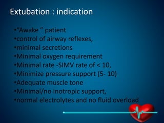 Mechanical ventilation in congenital heart defect | PPTX