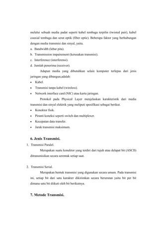 Makalah physical layer | DOC