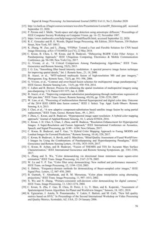COMPARISON OF DENOISING ALGORITHMS FOR DEMOSACING LOW LIGHTING IMAGES USING CFA 2.0 | PDF