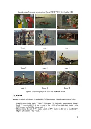 COMPARISON OF DENOISING ALGORITHMS FOR DEMOSACING LOW LIGHTING IMAGES USING CFA 2.0 | PDF ...