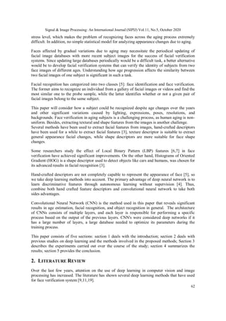 Face Verification Across Age Progression using Enhanced Convolution Neural Network | PDF