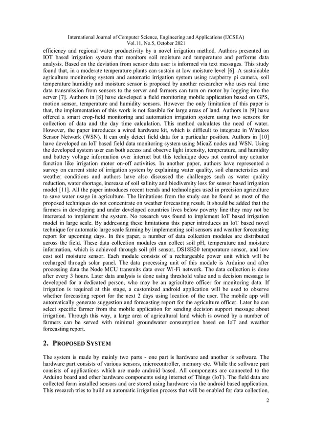 IOT BASED SMART IRRIGATION SYSTEM BY EXPLOITING DISTRIBUTED SENSORIAL NETWORK | PDF