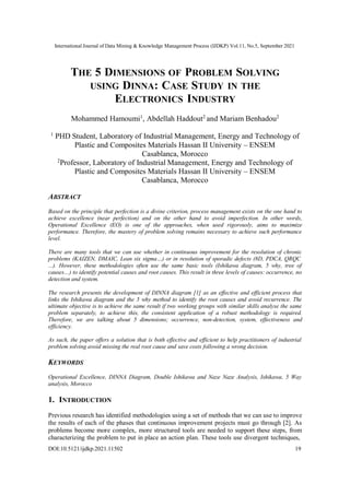 The 5 Dimensions of Problem Solving using Dinna: Case Study in the Electronics Industry | PDF