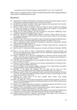 A GRAMMATICALLY AND STRUCTURALLY BASED PART OF SPEECH (POS) TAGGER FOR ARABIC LANGUAGE | PDF