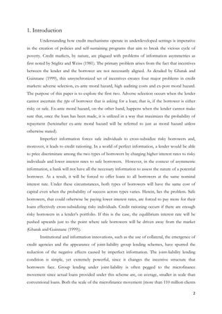 Joint-liability lending and asymmetric information | PDF