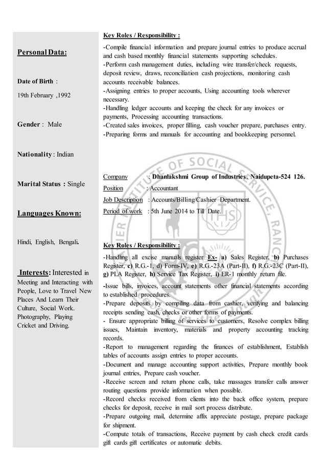 Gopal Resume(CV) | DOCX