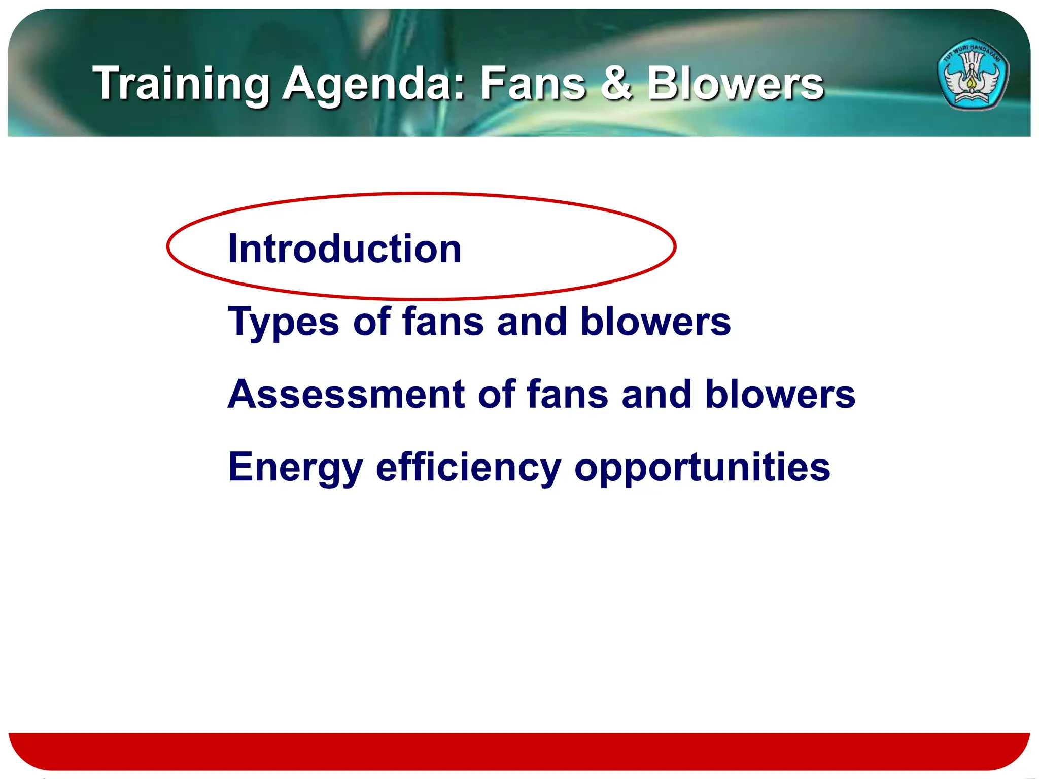 fan and its components in details in calculation | PPT