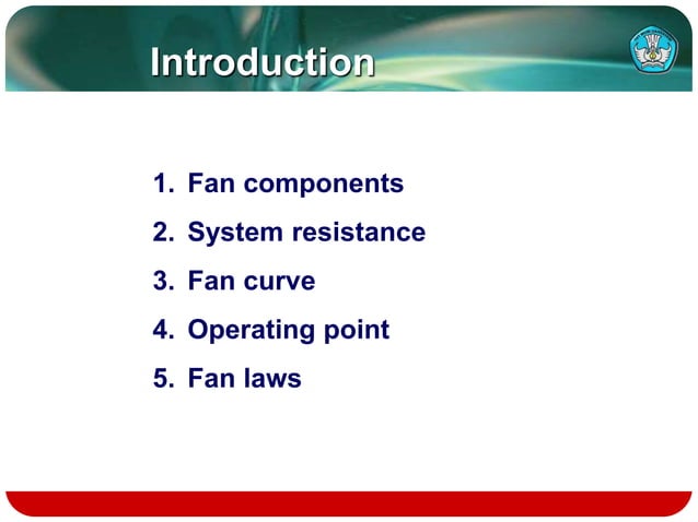 fan and its components in details in calculation | PPT | Home ...