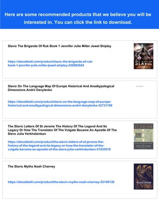 Slavic The Brigands Of Ruk Book 1 Jennifer Julie Miller Jewel Shipley | PDF