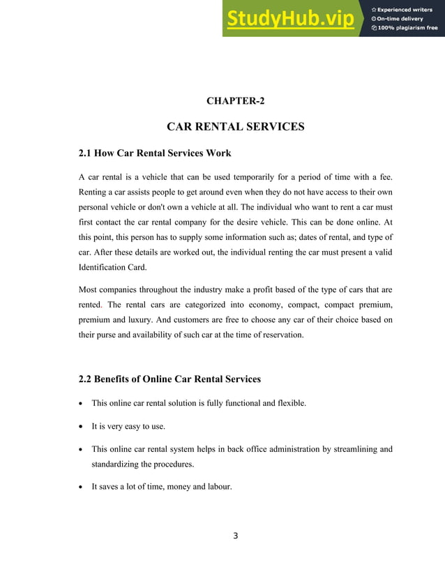 115442368-49930505-Car-Rental-System-Project-Report | PDF | Computing ...
