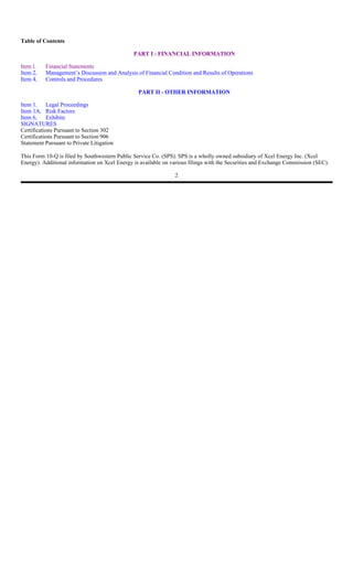 xcel energy SPS_Q110-Q2008 | PDF