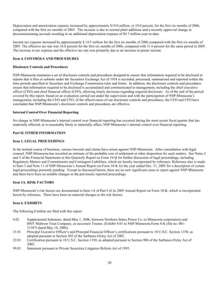 xcel energy NSP-MN_Q206_10Qb | PDF