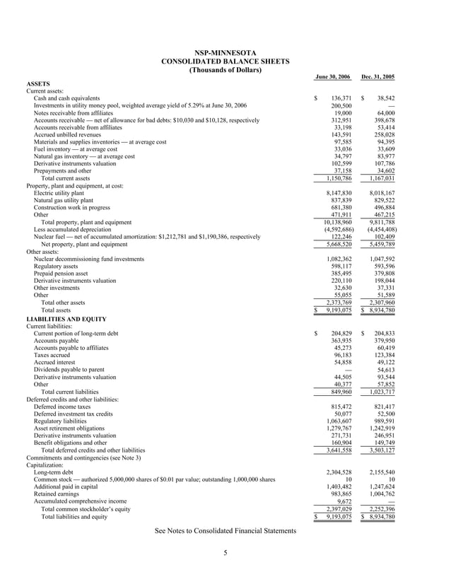xcel energy NSP-MN_Q206_10Qb | PDF