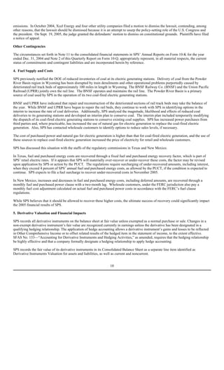 xcel energy SPS_Q305_10Q | PDF | Stocks and Bonds | Personal Investing