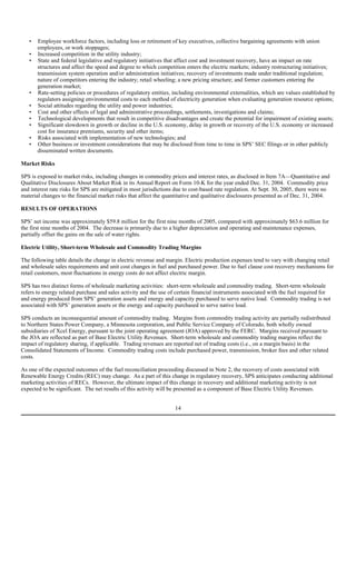 xcel energy SPS_Q305_10Q | PDF | Stocks and Bonds | Personal Investing