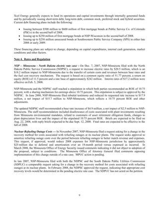 xcel energy Q208_release | PDF