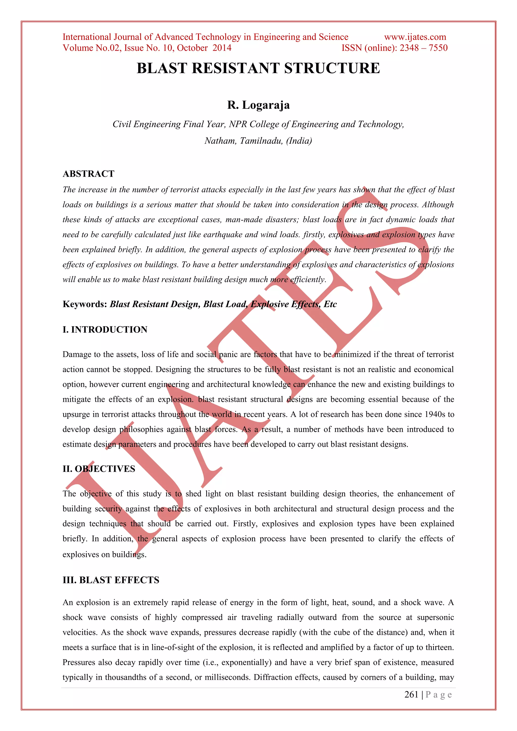 Blast resistant structure | PDF