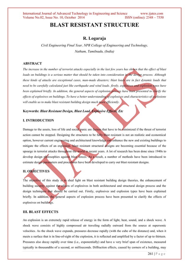 Blast resistant structure | PDF