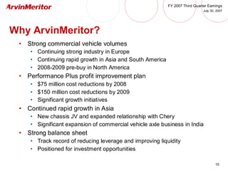 arvinmeritor 2007_Q_Earnings_Slides | PDF