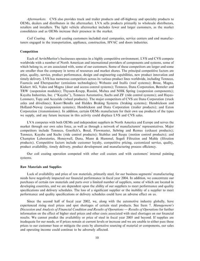 Arvinmeritor 2004 Annual Report | PDF