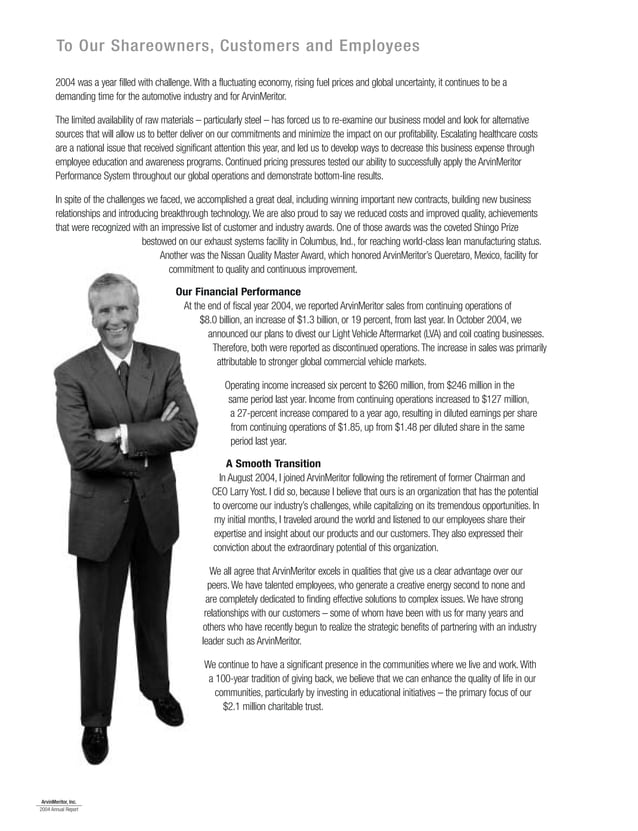 Arvinmeritor 2004 Annual Report | PDF