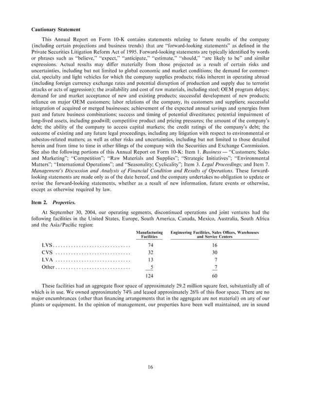 Arvinmeritor 2004 Annual Report | PDF