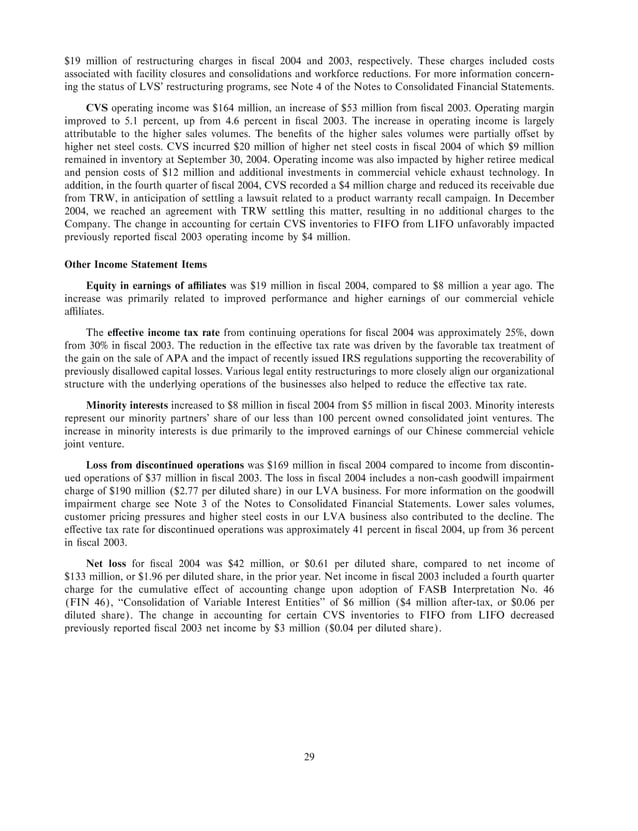 Arvinmeritor 2004 Annual Report | PDF