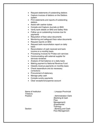 K N Mashile CV | DOC