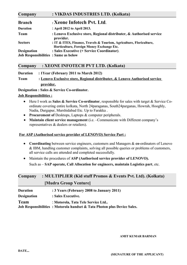Amit Kumar Barman CV | PDF