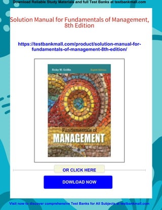 Solution Manual for Fundamentals of Management, 8th Edition | PDF