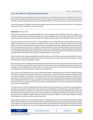 CIT 1Q 2008 TranscriptFINAL | PDF | Business Accounting & Finance | Business