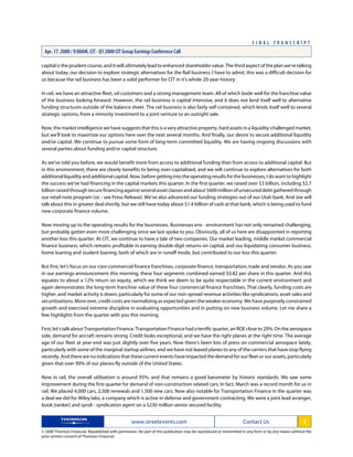 CIT 1Q 2008 TranscriptFINAL | PDF | Business Accounting & Finance | Business