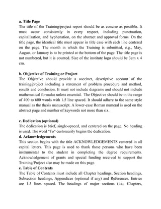 11575 1 guidelines for preparing training report (2) | PDF