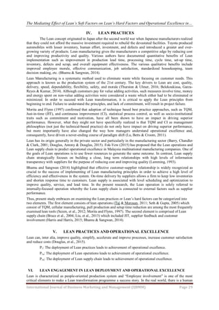 The Mediating Effect of Lean’s Soft Factors on Lean’s Hard Factors and ...