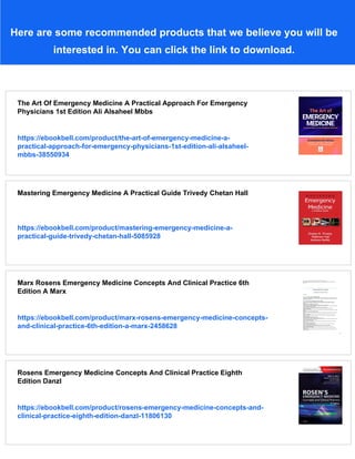 Emergency Medicine A Practical Approach National Hospital Of Sri Lanka | PDF