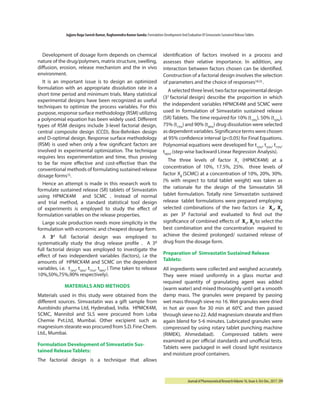 Formulation Development And Evaluation Of Simvastatin Sustained Release Tablets | PDF