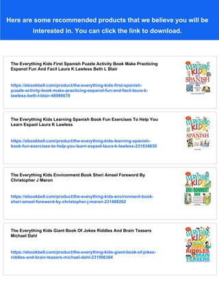 The Everything Kids First Spanish Puzzle Activity Book Laura K Lawless ...