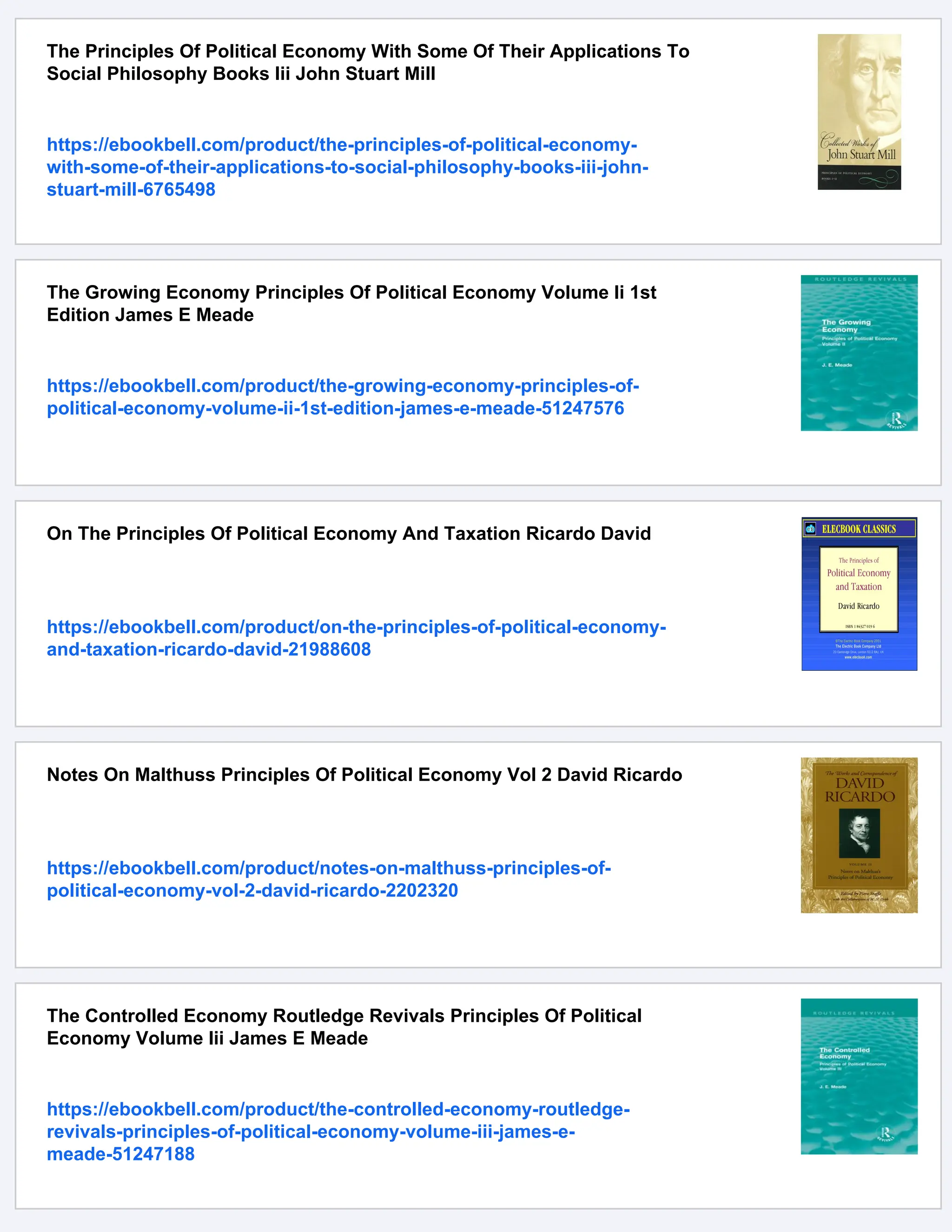 Principles Of Political Economy John Stuart Mill | PDF