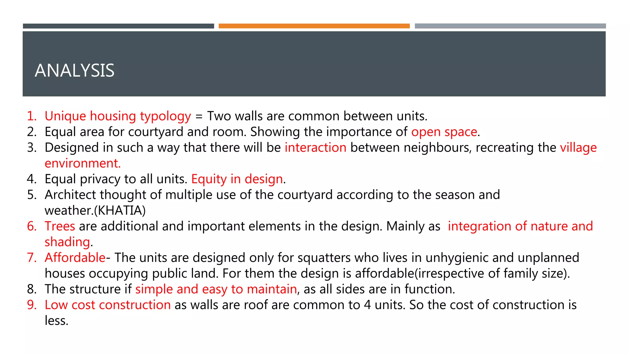 Squatter housing by charles correa | PPTX