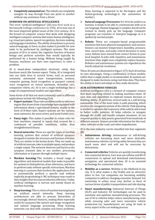 Artificial Intelligence in Autonomous Vehicles | PDF