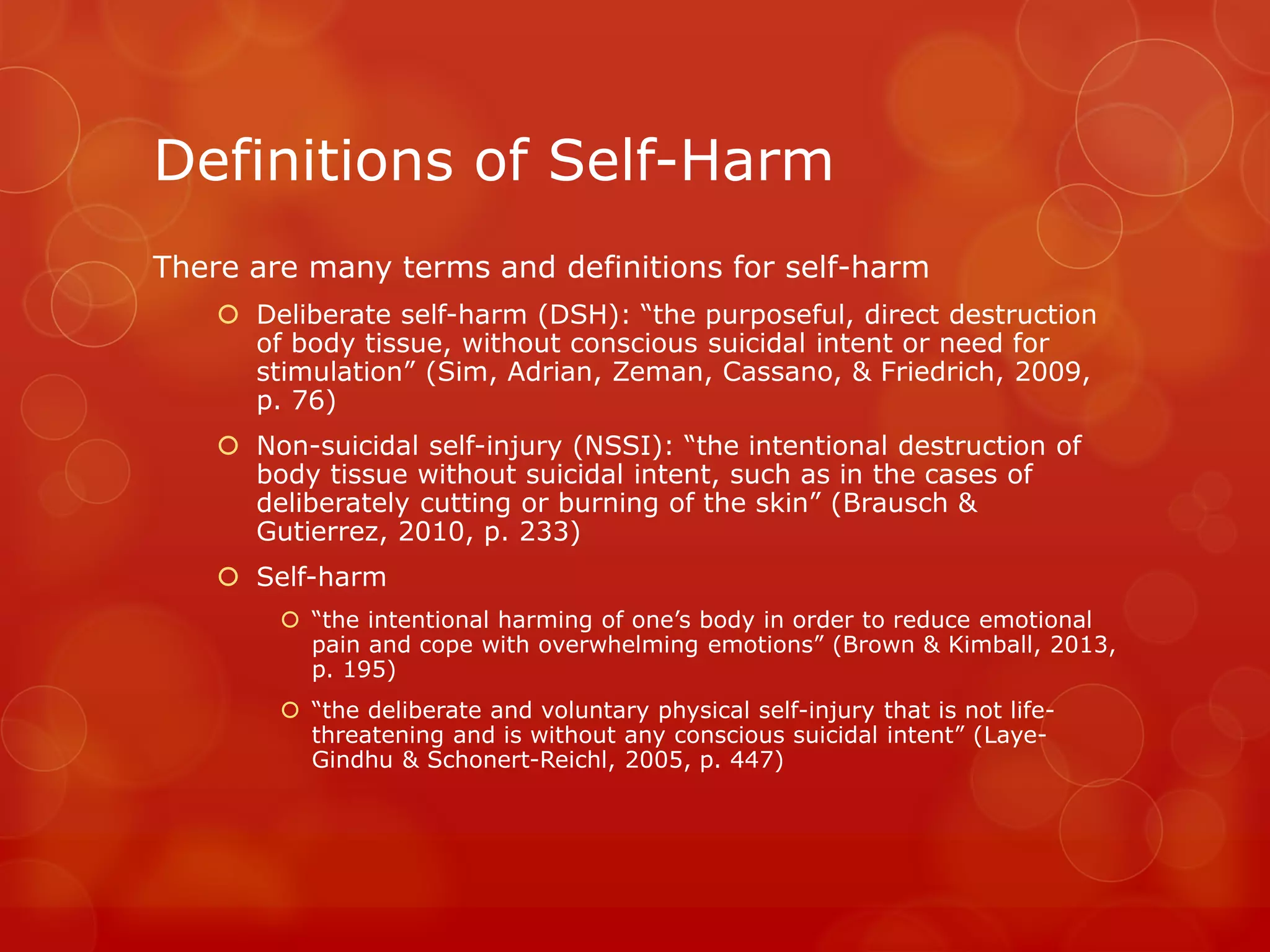 Self-Harm | PPTX