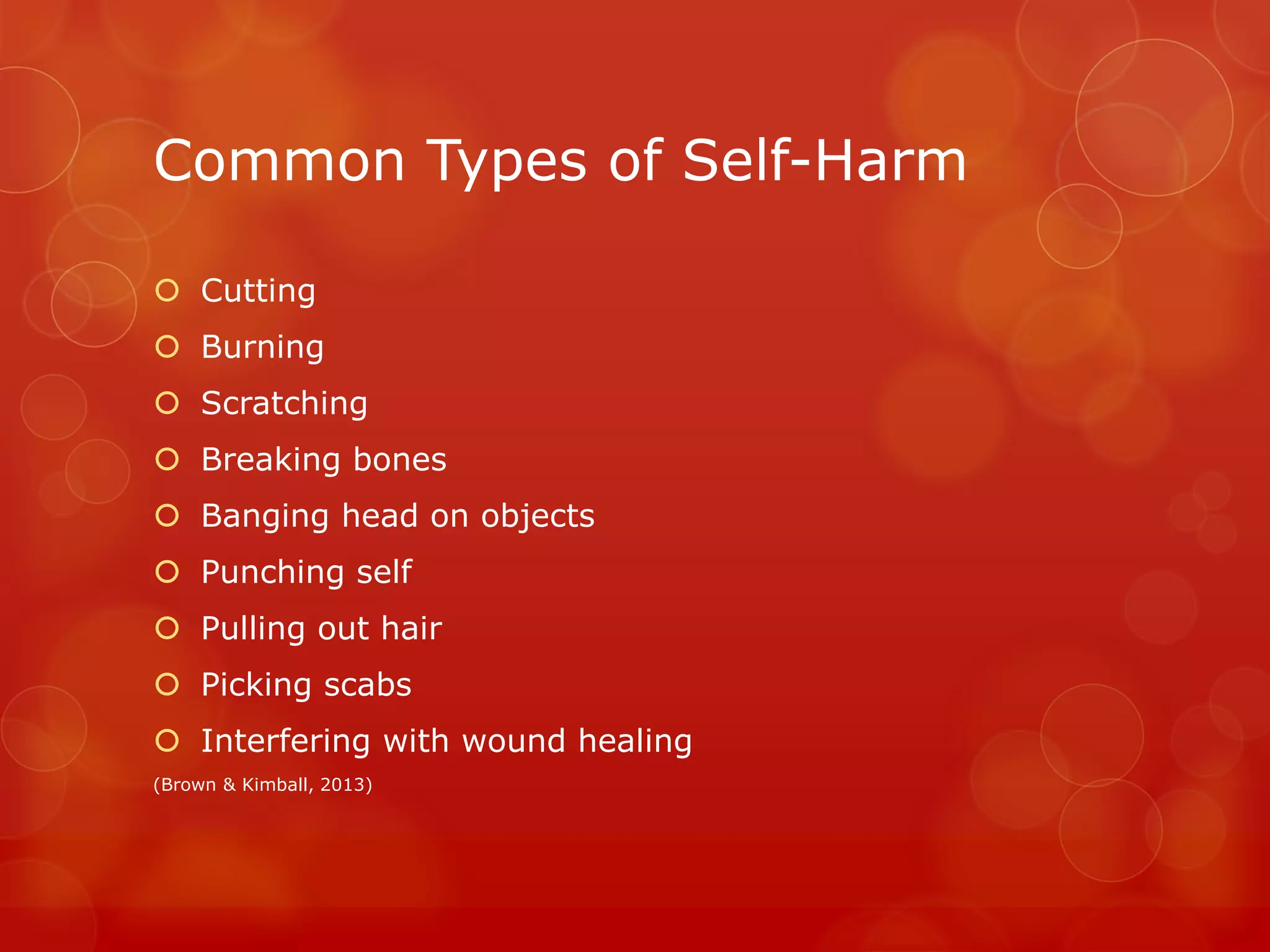 Self-Harm | PPTX