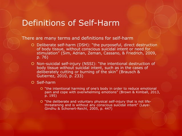 Self-Harm | PPTX