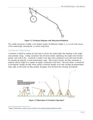 ME 644 Trebuchet Parametric Design Optimization | DOCX
