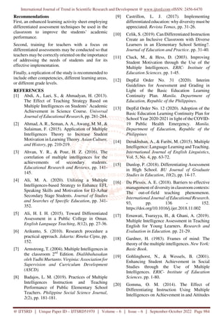Differentiated Assessment in Araling Panlipunan 10 Enhanced Learning Activities | PDF