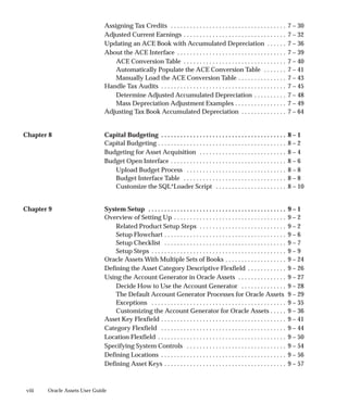 Oracle document on Fixed asset (implementation document) | PDF