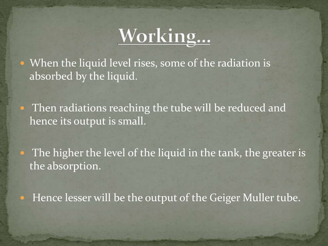 Level Measurement With Radiation Method | PPT