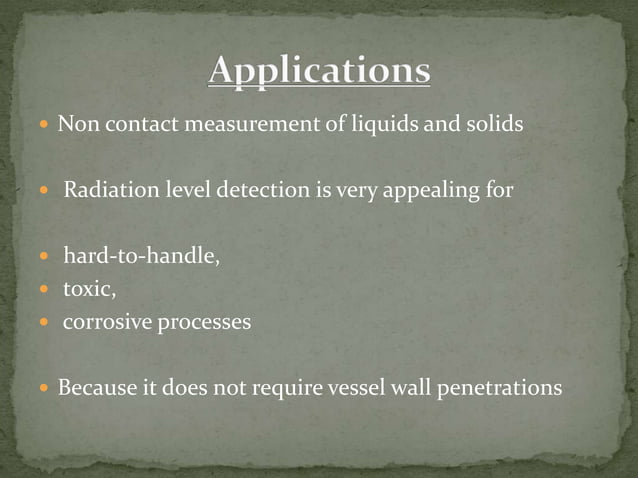 Level Measurement With Radiation Method | PPT